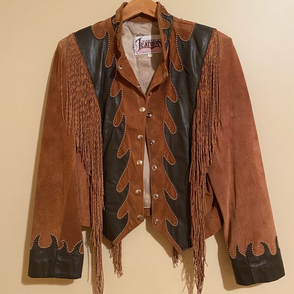 Jackets & Coats | Vintage Diamond Leather Jacket | Poshmark